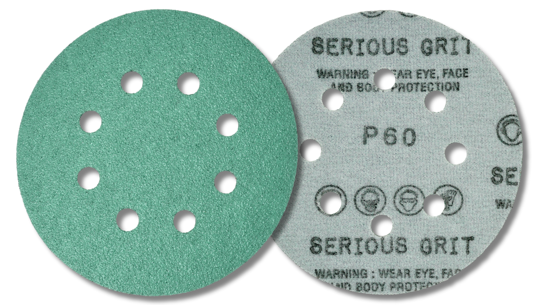 60 Grit Sanding Discs & Rolls – SERIOUS GRIT