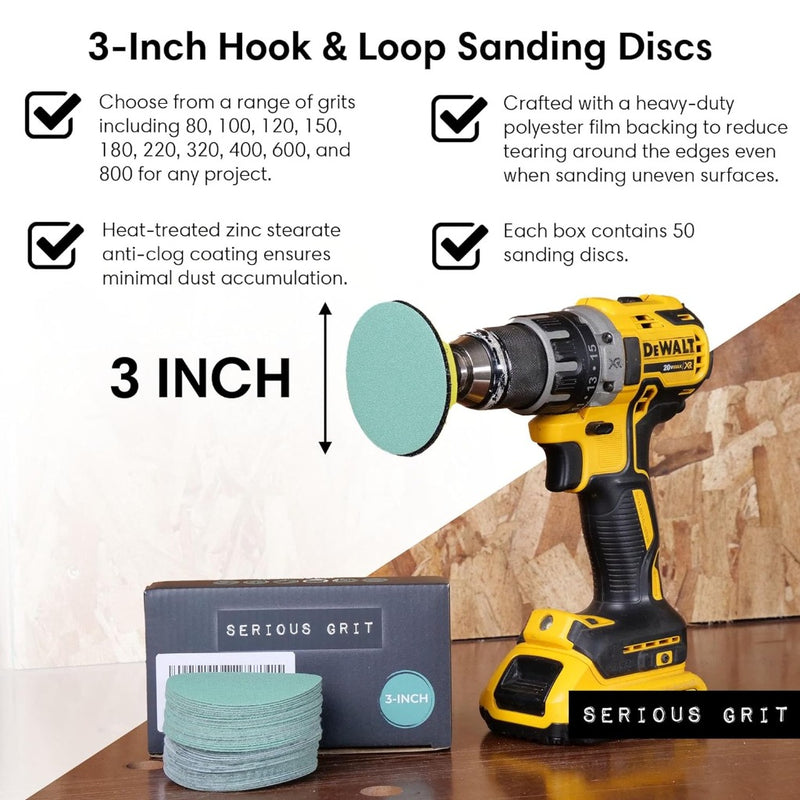 Serious Grit 3" Sanding Discs for Woodturning – SERIOUS GRIT