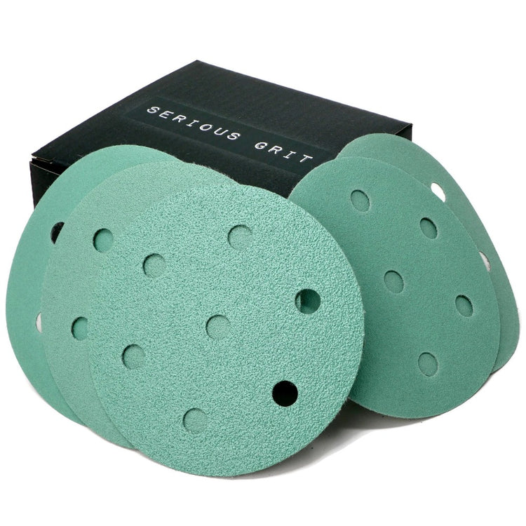 180 Grit Sanding Discs & Rolls – SERIOUS GRIT