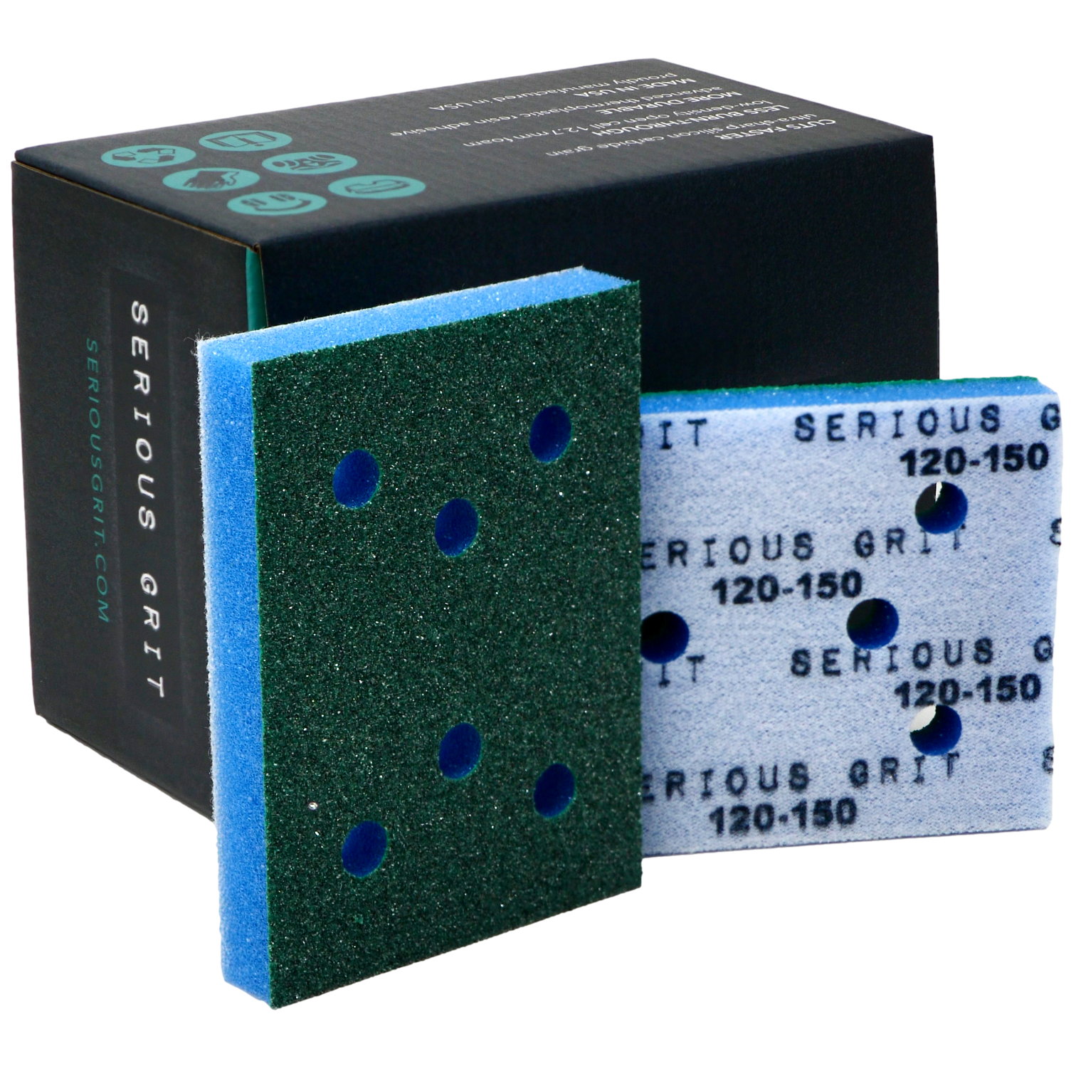 Serious Grit 3" x 4" 6-Hole Sanding Sheets - Sandpaper for SurfPrep ...