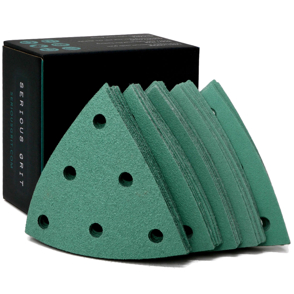 Serious Grit 3.5-Inch / 93mm Delta 6-Hole Sanding Discs - Fits Festool ...