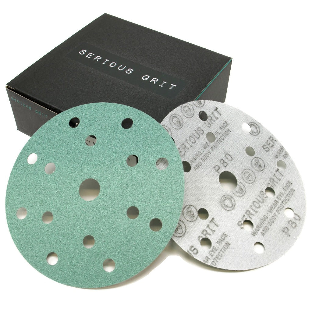 Serious Grit 6-Inch 15-Hole Hook & Loop Sanding Discs – SERIOUS GRIT
